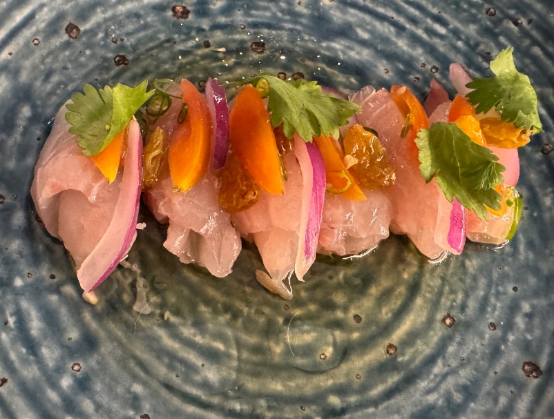 Kanpachi (amberjack) Crudo © Scott Kendall – PLAY STAY EAT